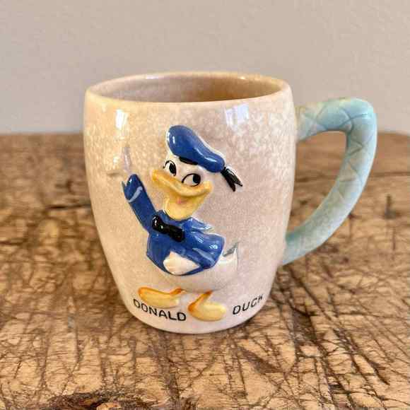 Disney | Dining | Vintage Disney Donald Duck Coffee Mug From 961 Blue ...